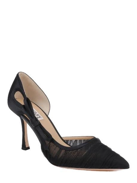 Badgley Mischka Rayna Mesh D'orsay Pumps - Blacksatin