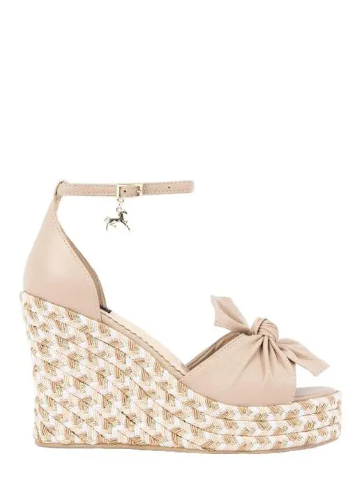CAVALINHO Golden Breeze Wedge Sandals With Bow Detailing - Beige