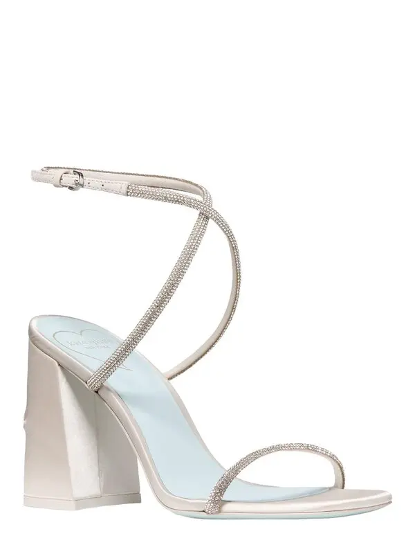 Kate Spade New York Say I Do Embellished Block Heel Sandals - Cream