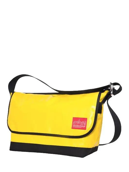 MANHATTAN PORTAGE Vinyl Vintage Messenger Bag - Yellow