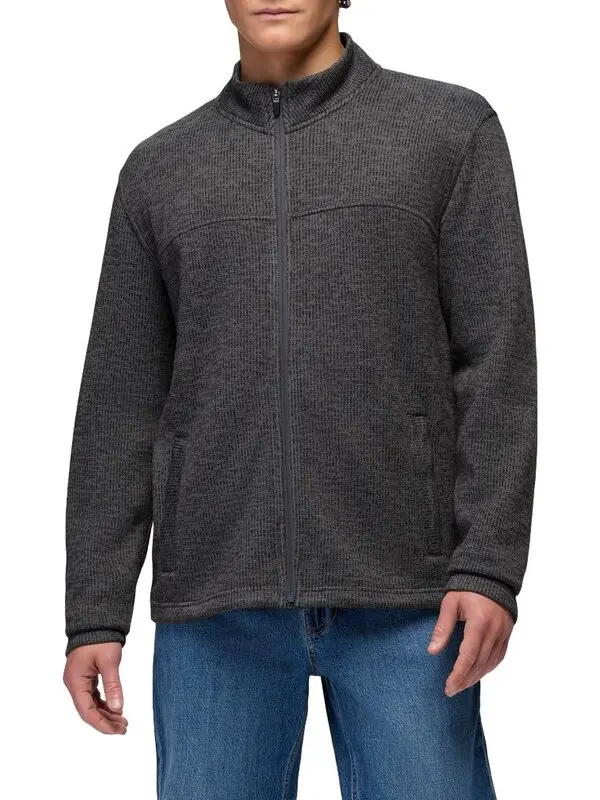 Prana Two Harbors Full Zip Textured Jacket - Shadow Heather