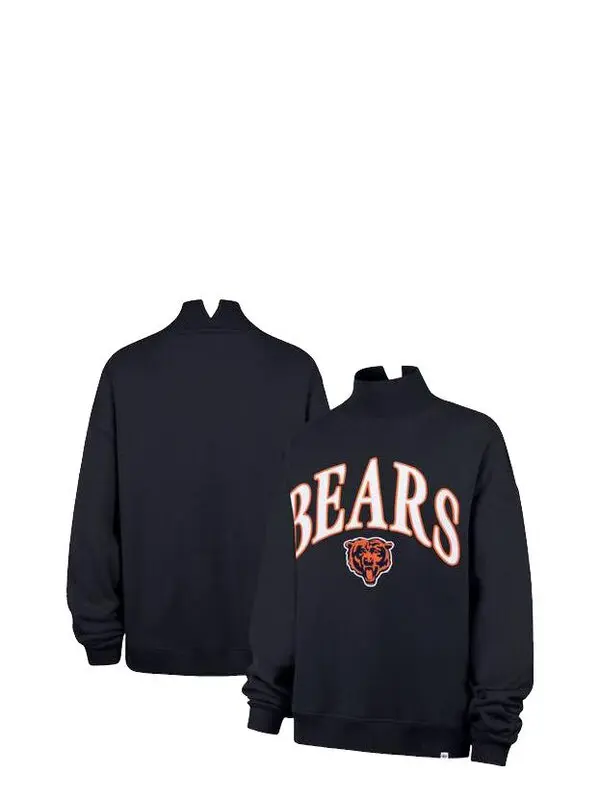 '47 47 Chicago Bears Oversized Vantage Mock Neck Sweatshirt - Navy