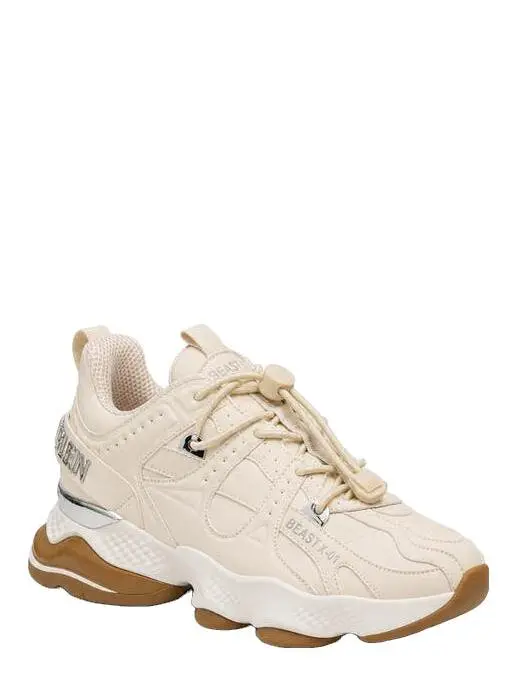 PLEIN SPORT Runner Beast X-01 Nappa Sneakers - Beige