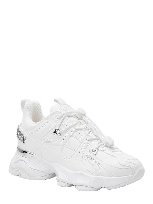 PLEIN SPORT Runner Beast X-01 Nappa Sneakers - White