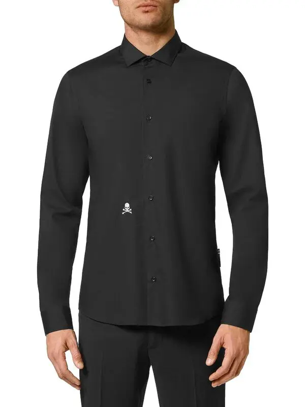 Philipp Plein Shirt Slim Fit Skull - Black