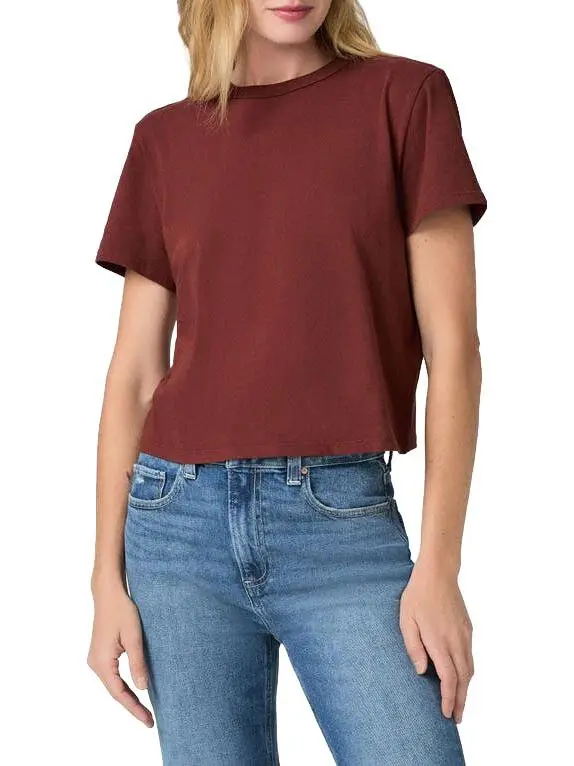 Paige Rhodes Cotton Crewneck T-shirt - Garnet