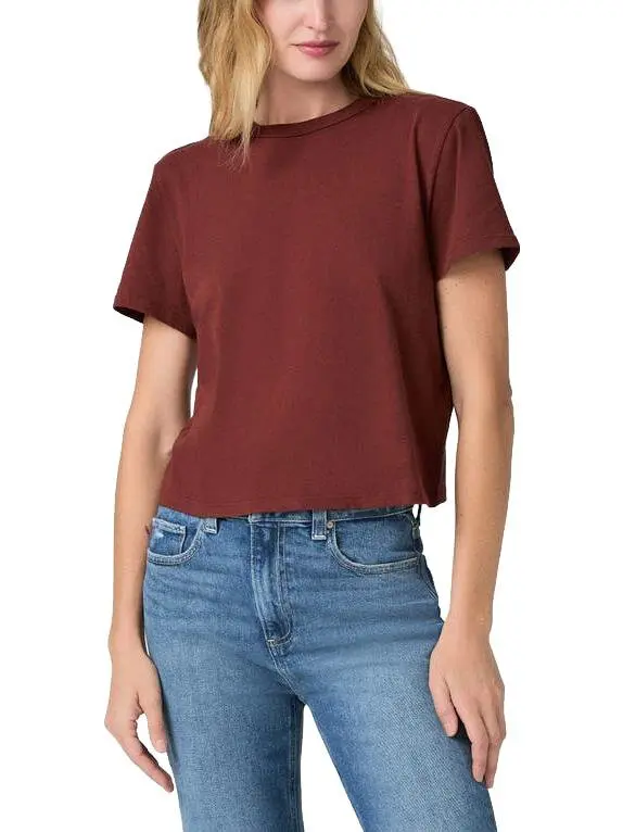 Paige Rhodes Cotton Crewneck T-shirt - Garnet