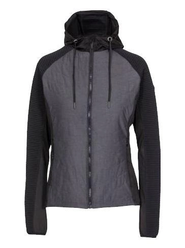 TRESPASS Grace Sports Full Zip Hoodie With Padded Design - Black