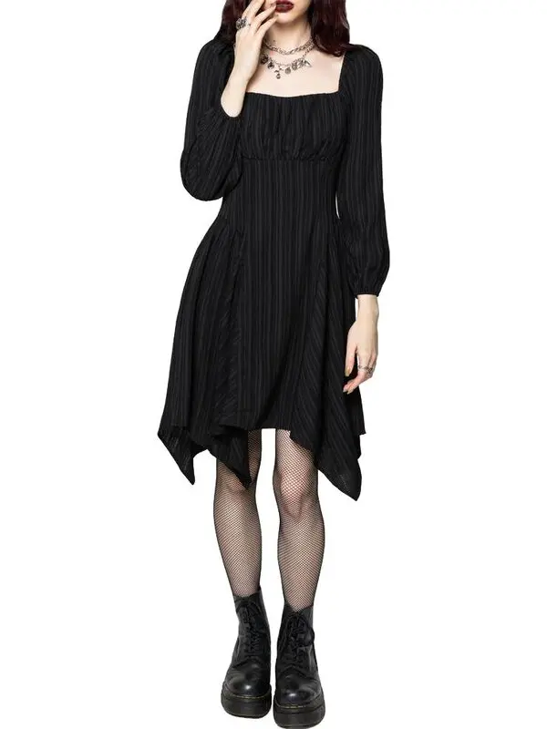 DISTURBIA Fenella Ruched Mini Dress - Black