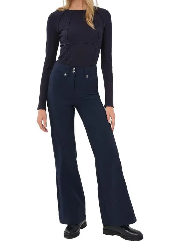 Anatomie Harley Midweight Travel Wide-leg Pants - Navy