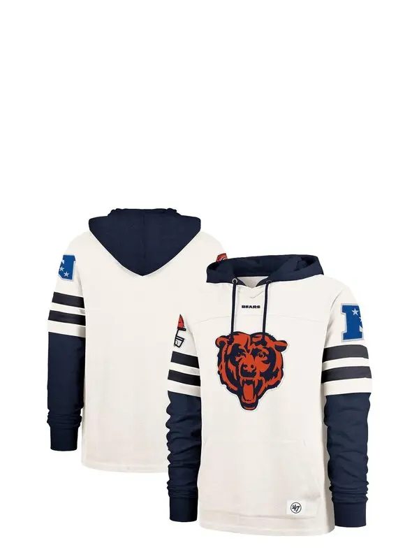 '47 47 Chicago Bears Split Zone Cornerback Duo Lacer Hoodie - Cream