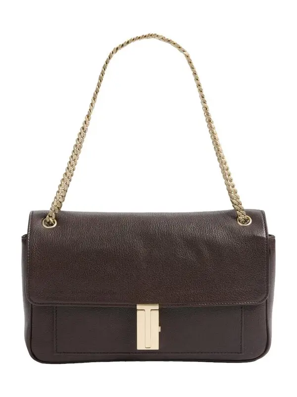 TOM FORD Mia Chain Shoulder Bag - Espresso