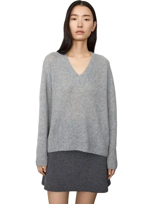 LISA YANG Light Leona Silk Cashmere Sweater - Grey