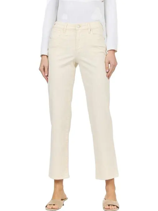 DEAR JOHN Anika Mid Rise Ankle Straight Jeans - Wheat
