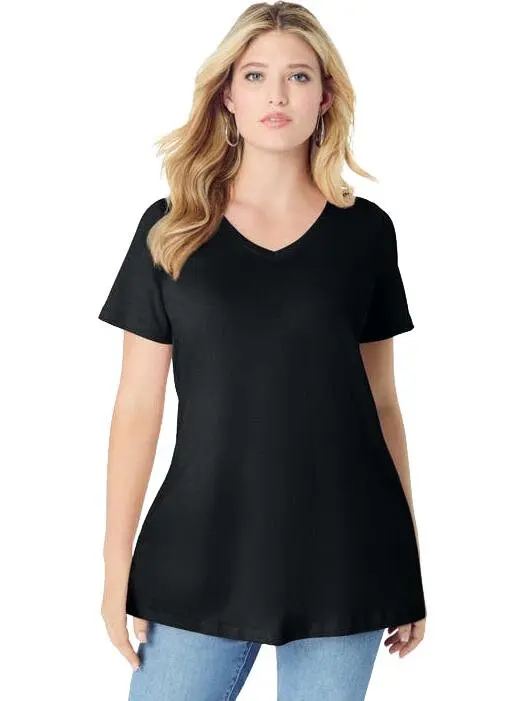 Roaman's Ultimate Short Sleeve Swing Tee - Black