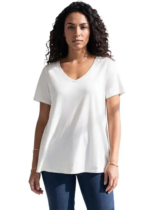 Roaman's Ultimate Short Sleeve Swing Tee - White
