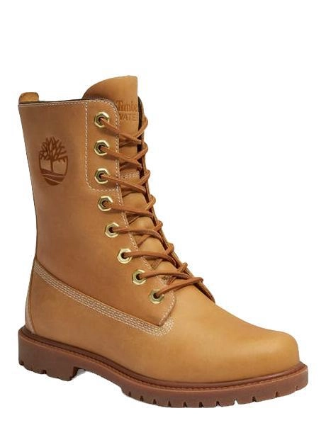 Timberland Premium 8-inch Waterproof Leather Lace-up Boots - Wheat Full Grain