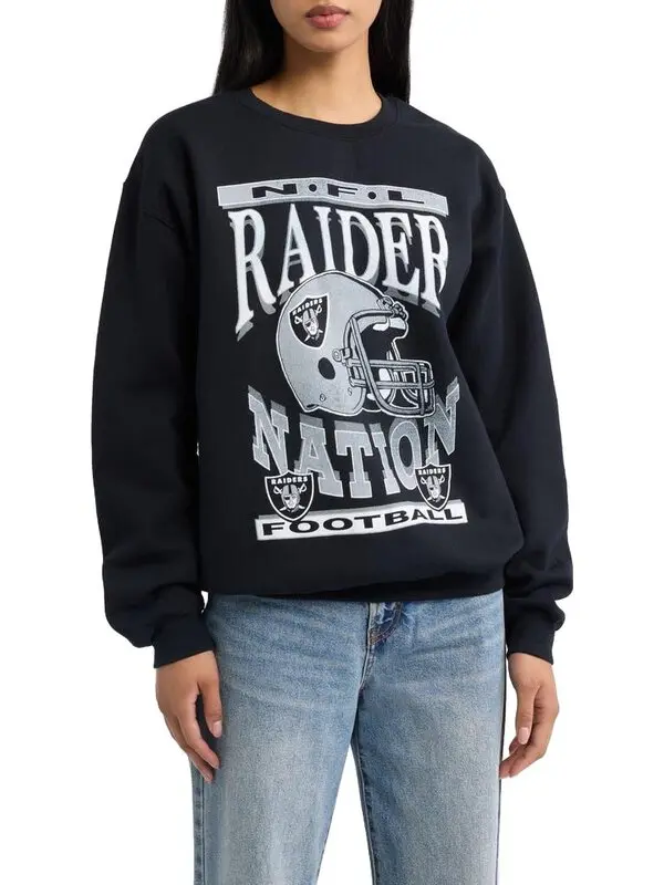 Junk Food Raiders Nation Crewneck Sweatshirt - Black