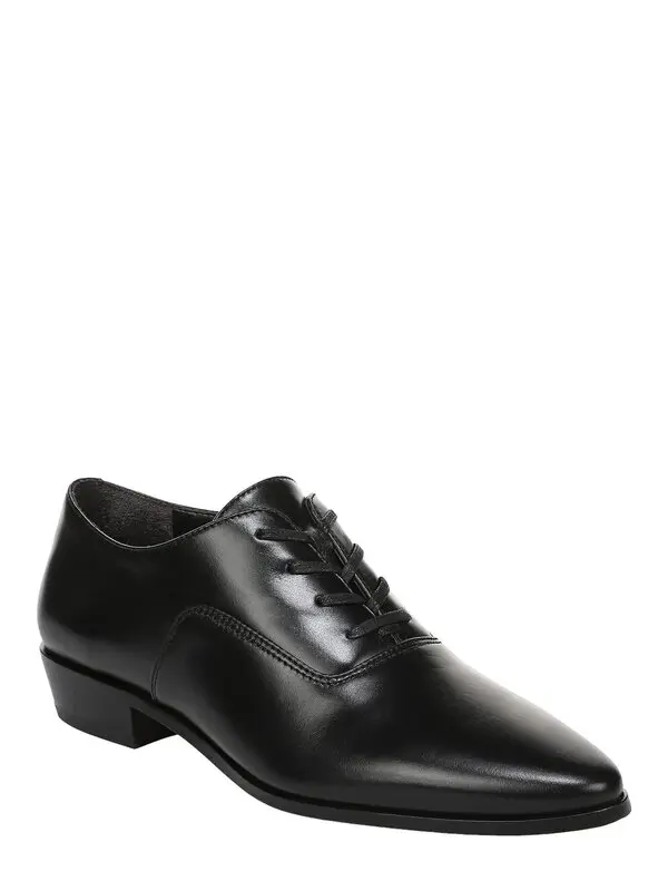 FAVORITE DAUGHTER Callie Oxford With Stacked Heel - Black