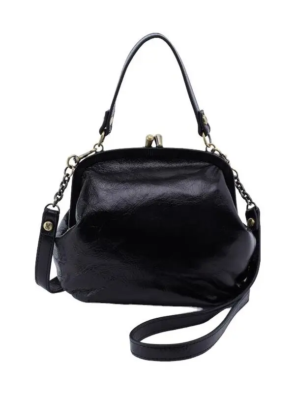 Hobo Alba Frame Leather Crossbody Bag - Black