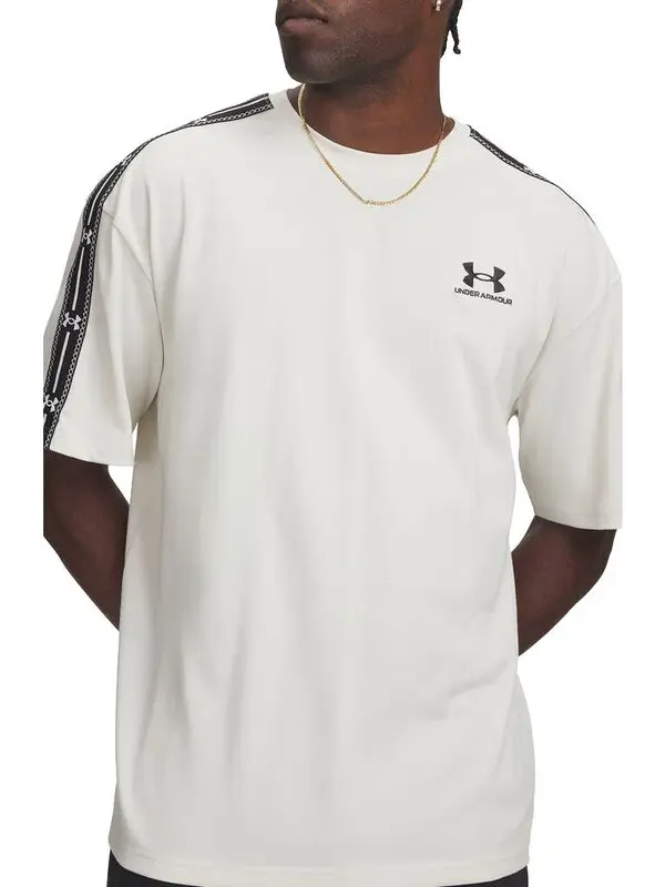 Under Armour Icon Heavyweight Taped T-shirt - Summit White/black