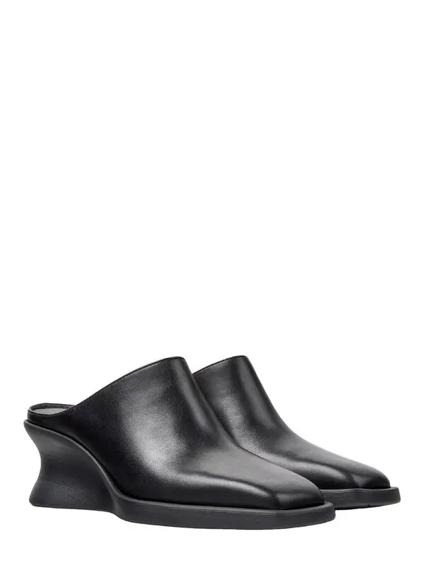 Camper Louise Leather Mule - Black