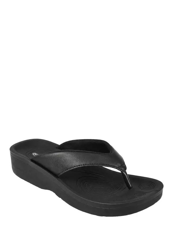 AEROTHOTIC Pearly Fume Flip Flops - Black