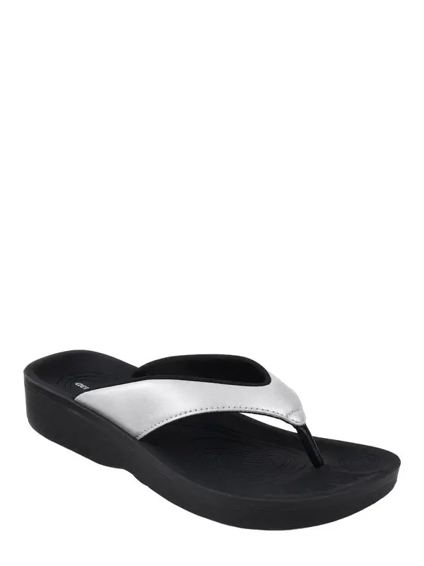 AEROTHOTIC Pearly Fume Flip Flops - Silver