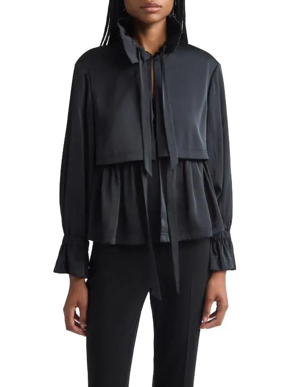 Cinq À Sept Azira Peplum Jacket - Black