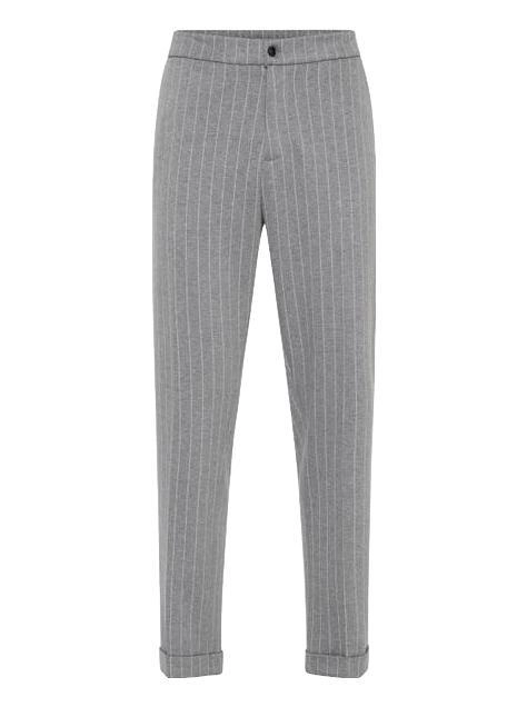 BILLIONAIRE Tracksuit Fit Pinstriped Trousers - Grey