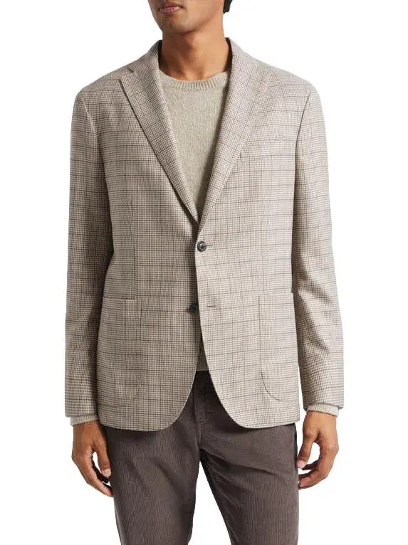 Boglioli Checked Wool Sport Coat - Beige