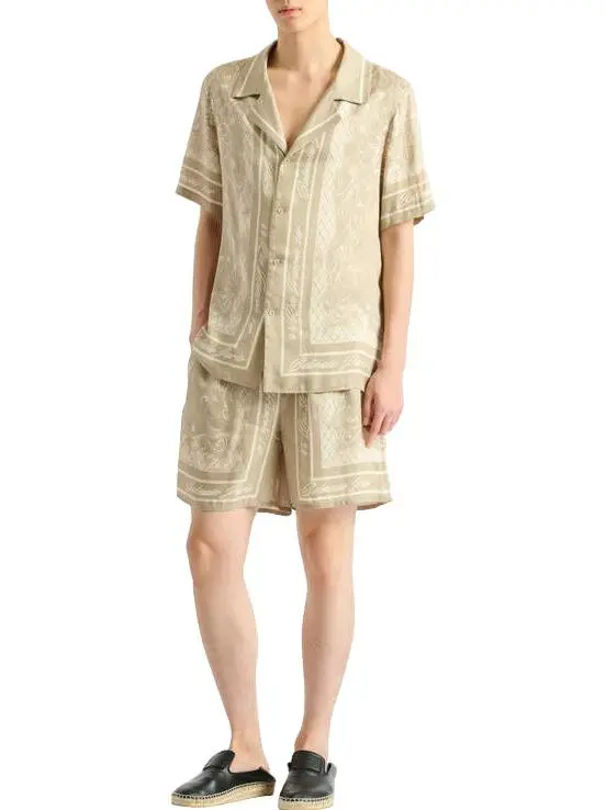 Balmain Printed Foulard Pyjama Shirt - Beige