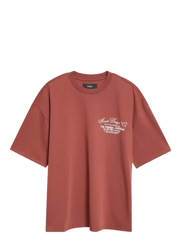 Amiri Oversize Dreamers Embroidered T-shirt - Brick