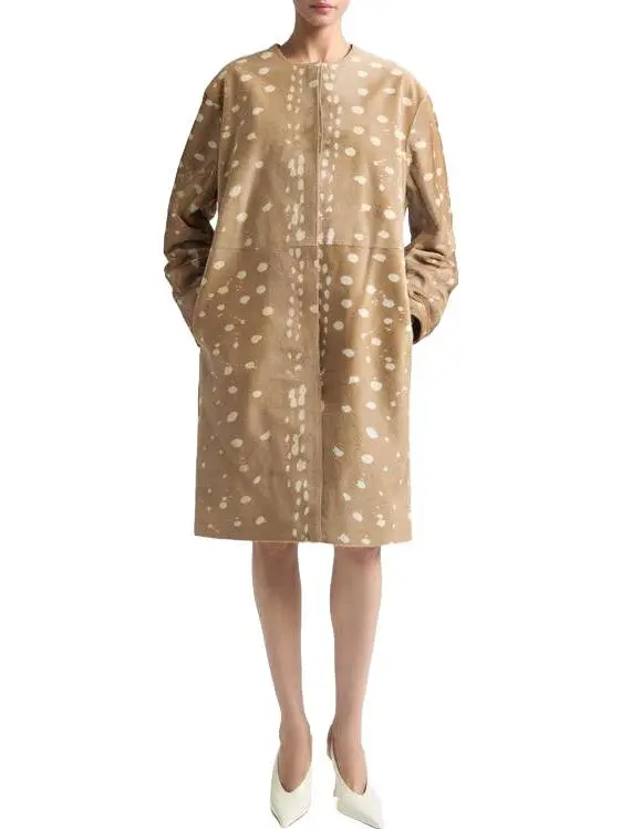 Loulou De Saison Genuine Calf Hair Coat - Deer