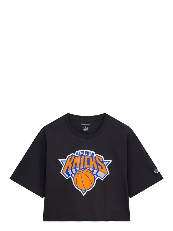 Champion New York Knicks Cropped T-shirt - Black