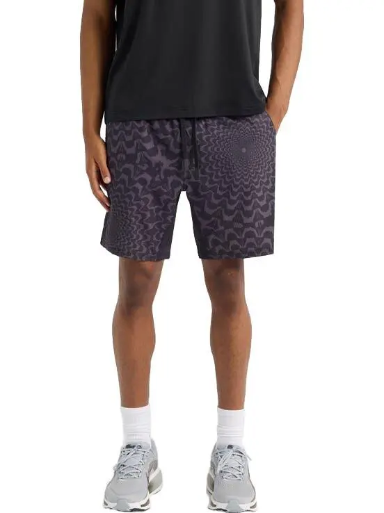 SANTO STUDIO Graphic Print Tech Shorts - Black