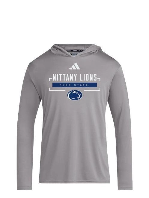 Adidas Penn State Nittany Lions D4t Long Sleeve Hooded T-shirt - Gray