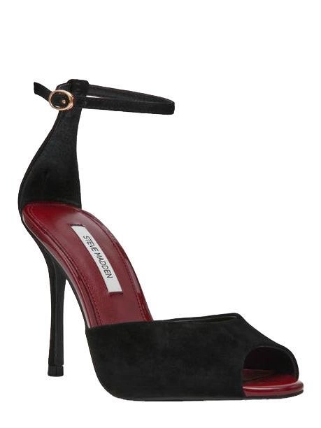 Steve Madden Phillipa Ankle Strap Stiletto Sandals - Black Multi