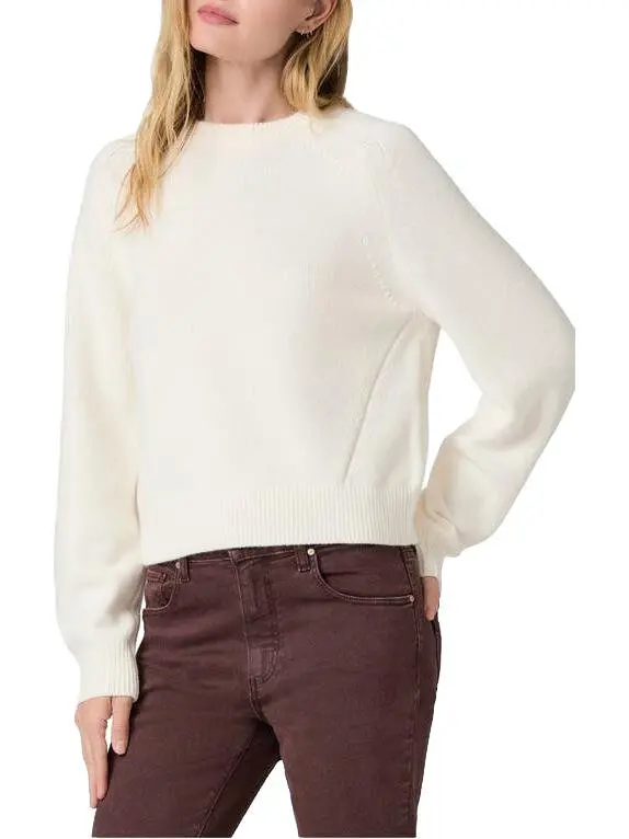 Paige Zaire Merino Wool & Organic Cotton Blend Sweater - Ivory