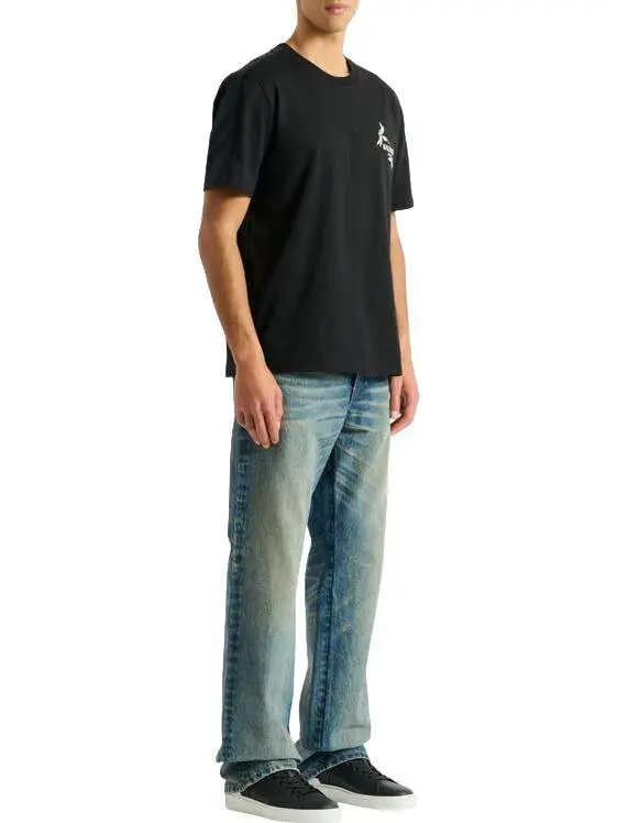 Balmain Embroidered Insect T-shirt - Black