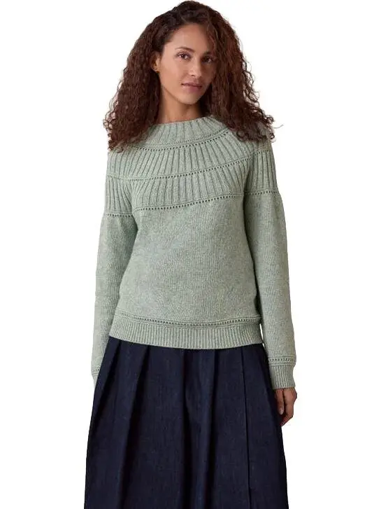 CELTIC & CO. Rib Stitch Yoke Oversized Jumper - Dark Skylight
