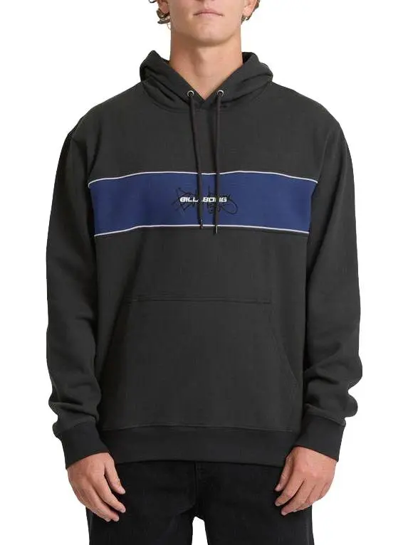 BILLABONG Bad Dog Graphic Stripe Hoodie - Washed Black