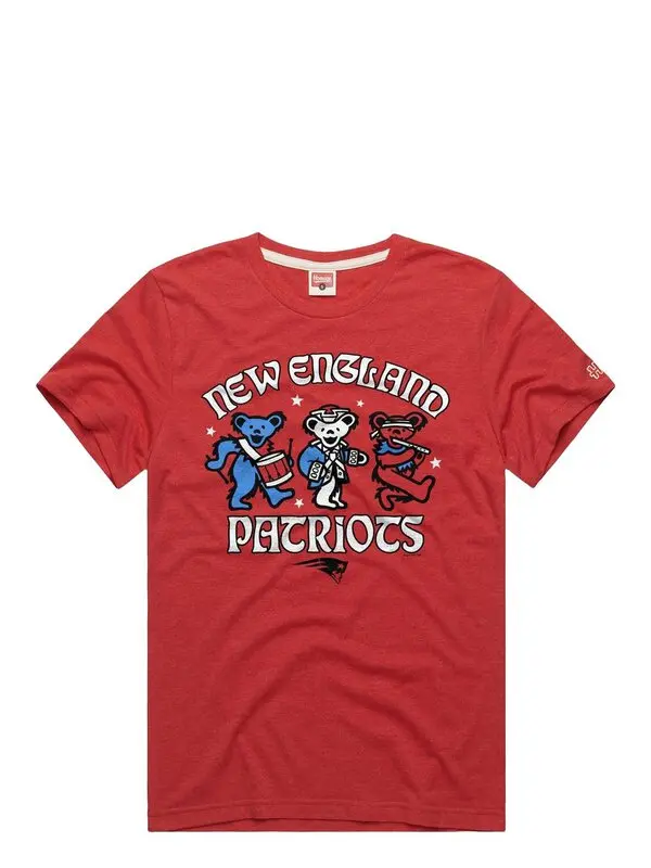 HOMAGE New England Patriots Nfl X Grateful Dead Tri-blend T-shirt - Red