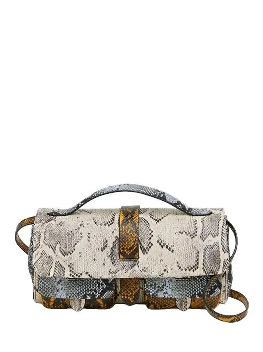 AIMEE Rebel Snake Embossed Leather Crossbody Bag - Snake Multi