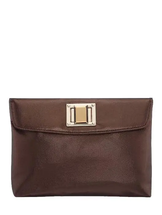Nina Grayson Crystal Turnlock Clutch - Bronze