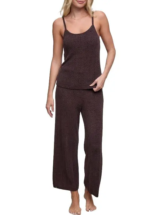 Barefoot Dreams Cozychic Ultra Lite Pointelle Tank - Umber