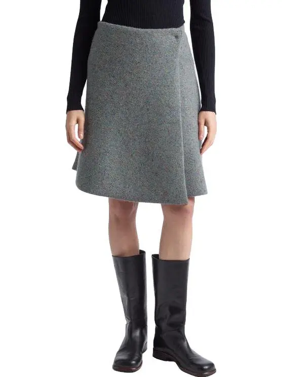 Proenza Schouler Capucine Donegal Sweater Skirt - Blue Multi