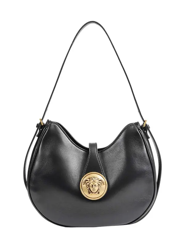 Versace Emblème Nappa Hobo Bag - Black