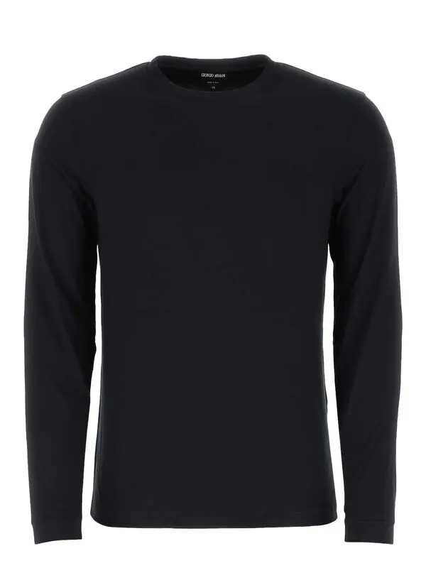 Giorgio Armani Midnight Stretch Viscose T-shirt - Blue
