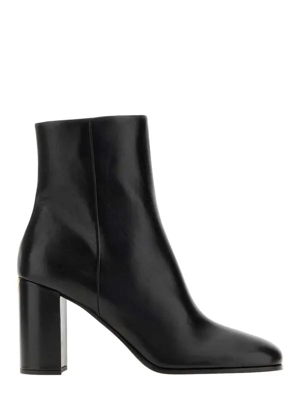 Prada Leather Ankle Boots - Black